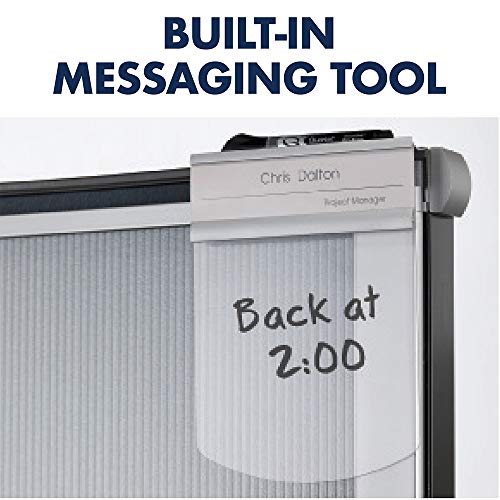 Quartet Workstation Privacy Screen, 64" x 38", For Cubicle or Office, Adjustable Height, Sliding, Sturdy Aluminum Frame, Includes Attachable Whiteboard (WPS2000)