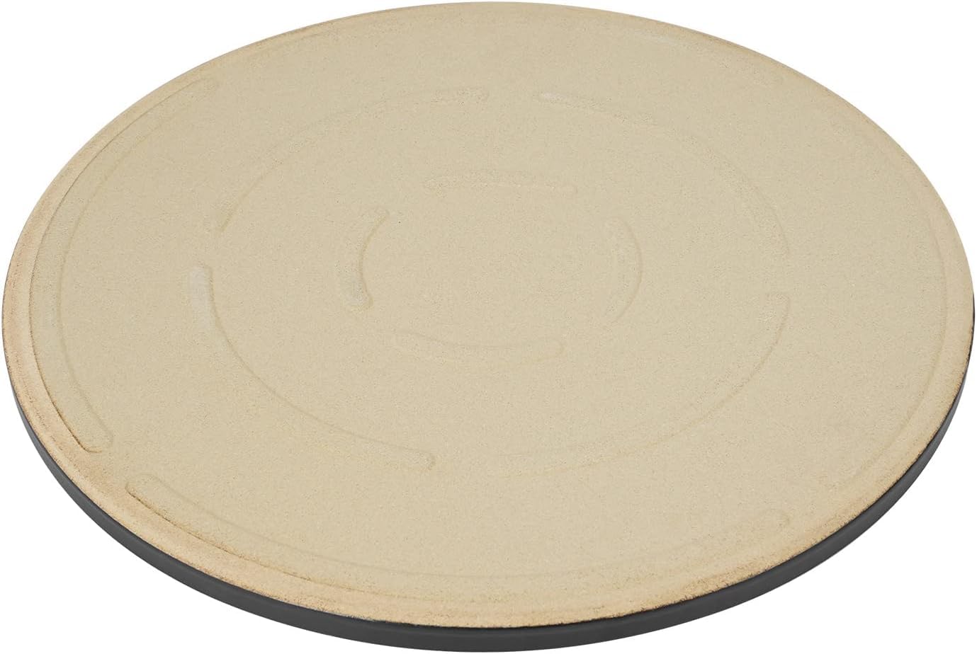 Onlyfire Round Pizza Grilling Stone for Oven, BBQ and Grill - 15” Non-Stick Black Ceramic Baking Stone for Pies, Pastry Bread, Calzone - Home Kitchen Accessories