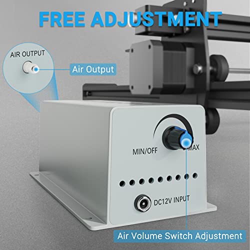 ORTUR Laser Master 3 10W Output Power Laser Engraver, 0.05 * 0.1mm Compressed Spot Laser Cutter add App Offline Control and Laser Air Assist Pump with 16/min Airflow
