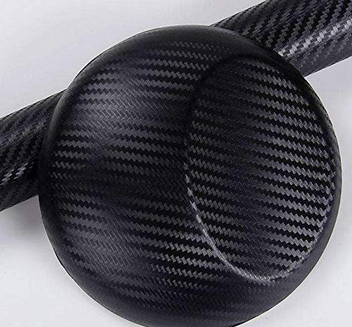 3D Black Carbon Fiber Vinyl Wraps, Car DIY Wrap Vinyl Roll Film Self-Adhesive Twill Weave Sheet Sticker with air Release Technology (1ft x 5ft)
