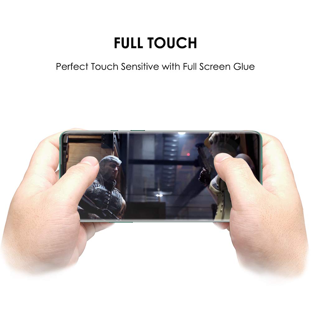 Akcoo [3 Pack OnePlus 8 Pro Screen Protector Tempered Glass, UV Set, Full Screen Adhesive, Scratch Repair,Sensitive Touch,Fingerprint-ID Compatible