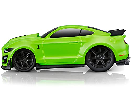2020 Ford Mustang Shelby GT500 Bright Green with Black Stripes 1/64 Diecast Model Car by Muscle Machines 15550