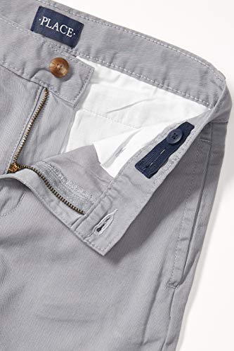 The Children's Place boys Uniform Chino Pants, Fin Gray, 16 Slim US