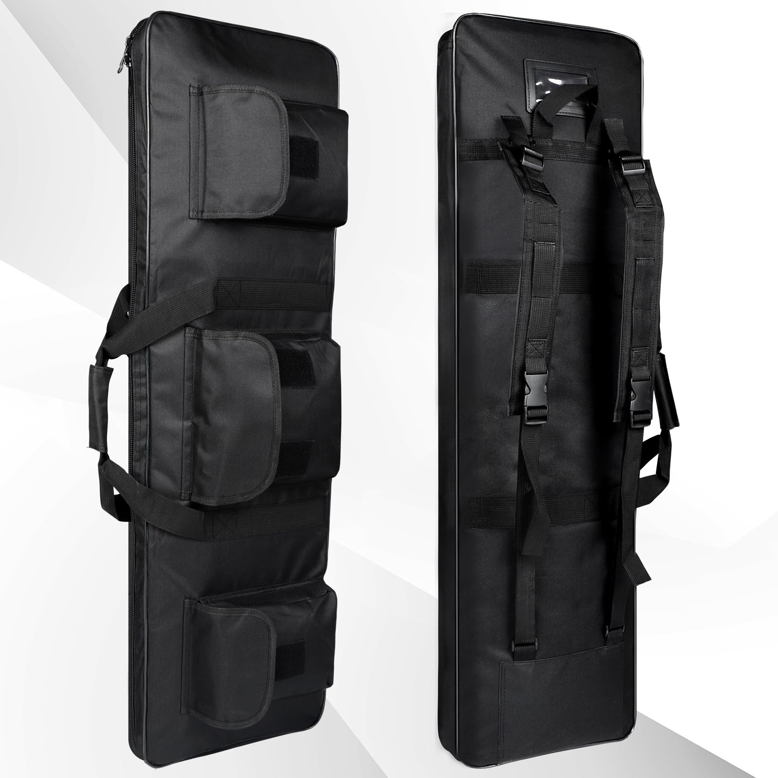 FIRHOLE Rifle Bag Durable rifle backpack for shoting and hunting long rifle carrier solution (Hand Carry With Shouder Strip, BLACK, 38'' Length &12 ''Width)