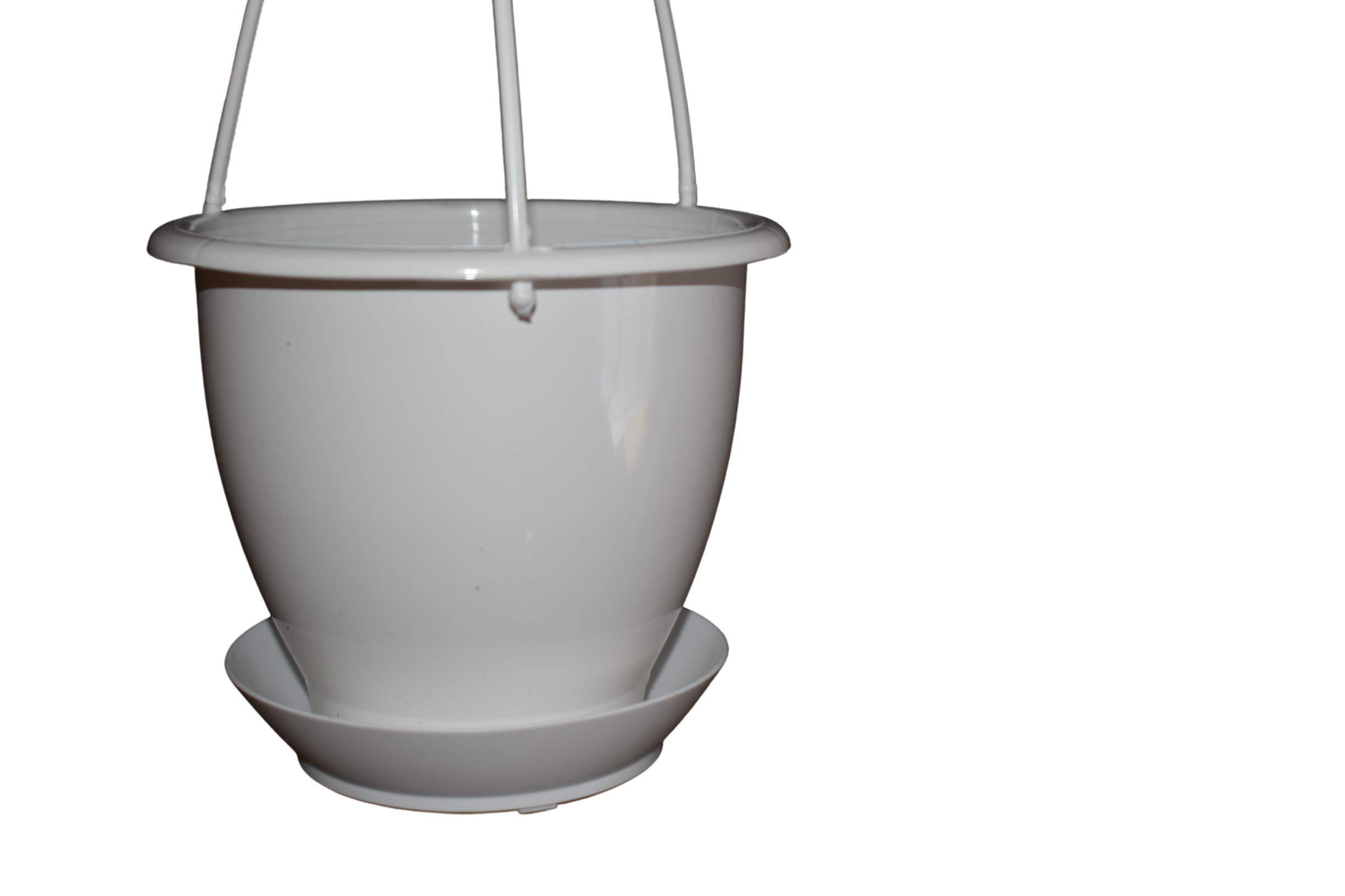 KOBA 4.5 inch Mini White Plastic Hanging Basket by Koba (5)