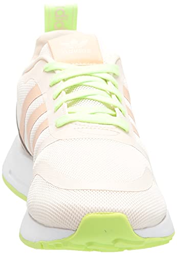 adidas Originals Multix Skate Shoe, Wonder White/Halo Blush/Signal Green, 5 US Unisex Little Kid