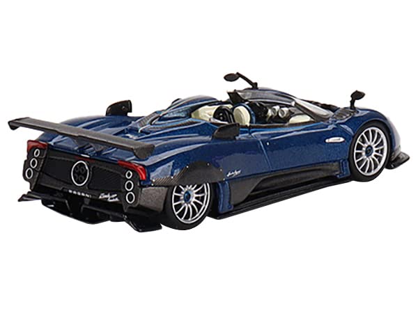 Truescale Miniatures Pagani Zonda HP Barchetta Conv. Blue Tricolore Met. & Carbon w/White Interior Ltd Ed to 4200 pcs 1/64 Diecast Model Car True Scale MGT00370