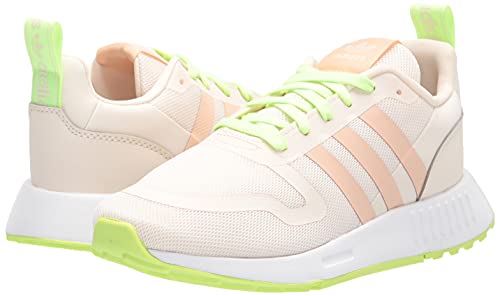 adidas Originals Multix Skate Shoe, Wonder White/Halo Blush/Signal Green, 5 US Unisex Little Kid