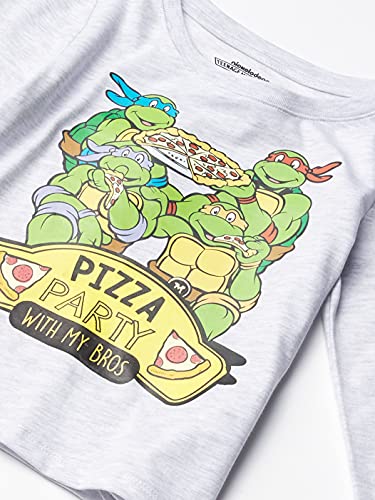 Teenage Mutant Ninja Turtles Boys' Long Sleeve Graphic Tshirt Heather Grey