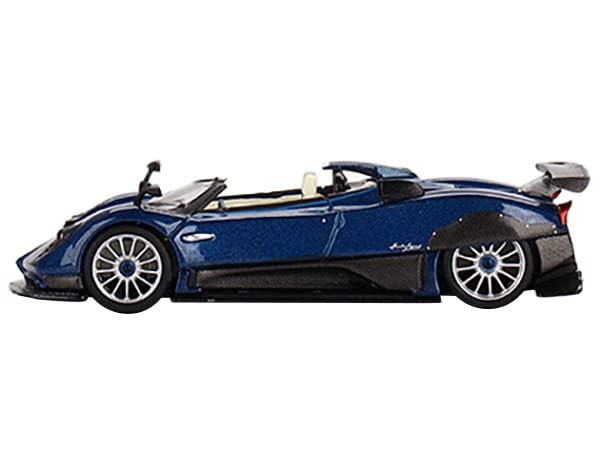Truescale Miniatures Pagani Zonda HP Barchetta Conv. Blue Tricolore Met. & Carbon w/White Interior Ltd Ed to 4200 pcs 1/64 Diecast Model Car True Scale MGT00370