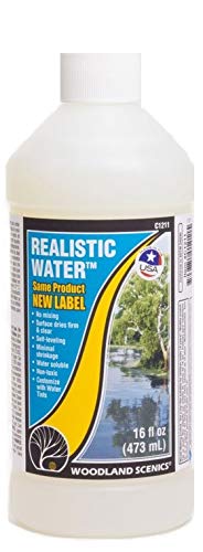 Woodland Scenics Realistic Water and Water Effects with Make Your Day Paintbrushes and Curved Tweezers