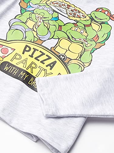Teenage Mutant Ninja Turtles Boys' Long Sleeve Graphic Tshirt Heather Grey