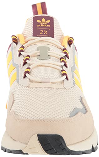 adidas Originals Women's ZX 1K Boost, Wonder White/Solar Gold/Victory Crimson, 9