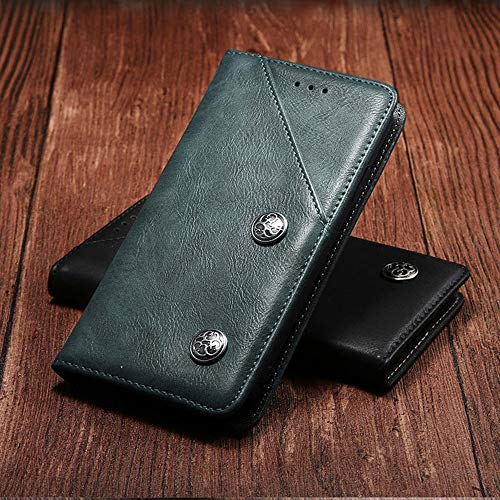 YLYT Shockproof - Red Flip Leather TPU Silicone Retro Cover with Stand Wallet Case for Oppo Reno2 6.5 inch with Card Slots