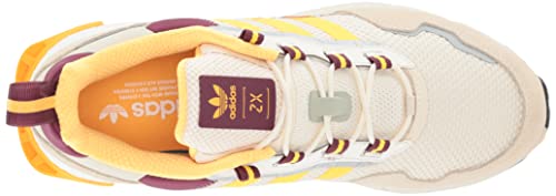 adidas Originals Women's ZX 1K Boost, Wonder White/Solar Gold/Victory Crimson, 9