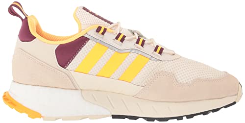 adidas Originals Women's ZX 1K Boost, Wonder White/Solar Gold/Victory Crimson, 9
