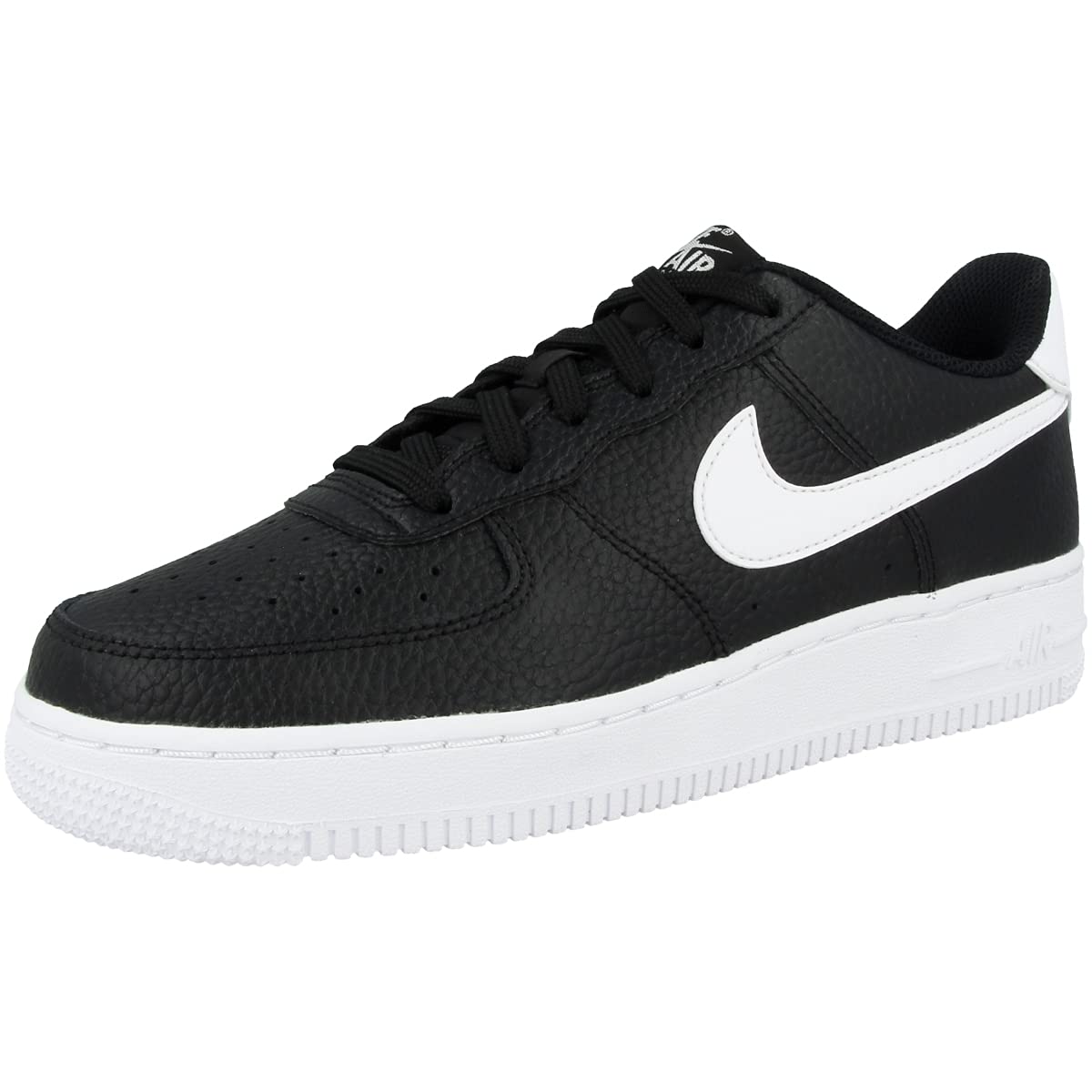 Nike Boy's Air Force 1 (Big Kid) Black/White 4.5 Big Kid M