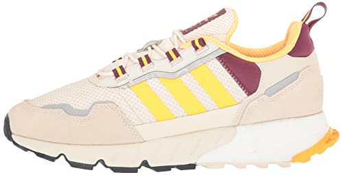 adidas Originals Women's ZX 1K Boost, Wonder White/Solar Gold/Victory Crimson, 9