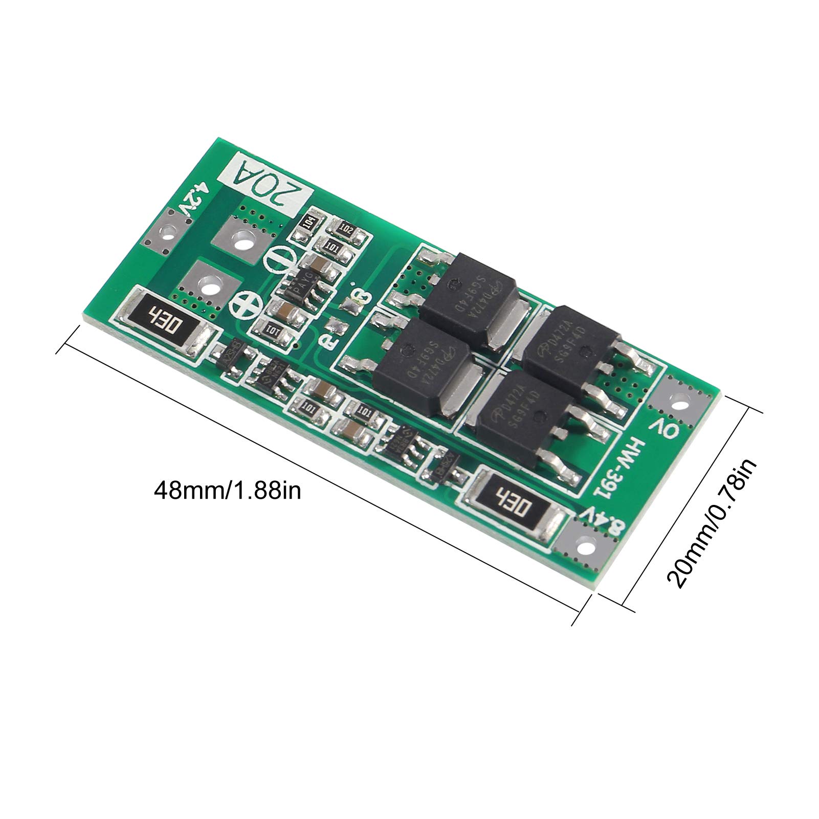 5 PCS 2S 20A 7.4V 8.4V 18650 Li-Ion Lithium Battery 18650 Charger PCB BMS Board with Balance