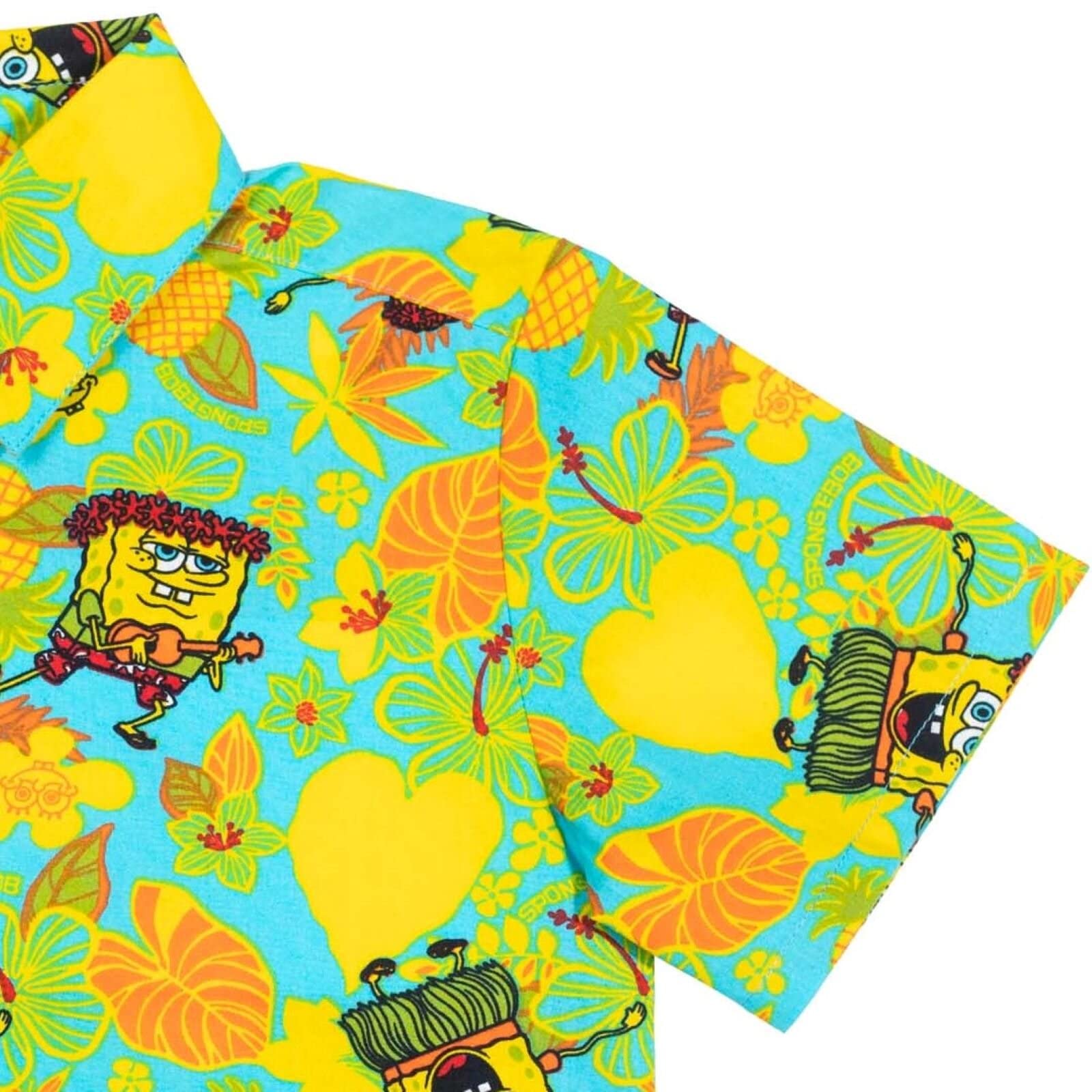 Spongebob Squarepants Toddler Boys Matching Family Hawaiian Button Down Shirt Boys 5T