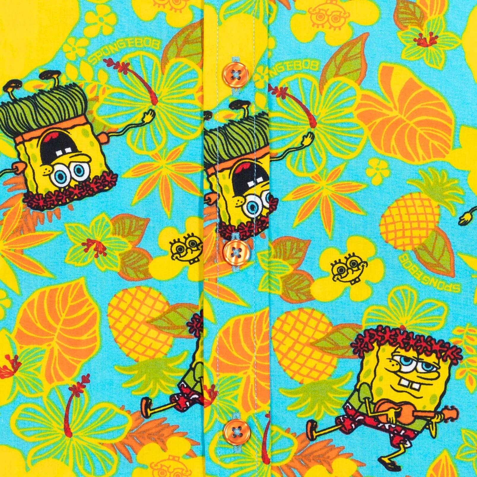 Spongebob Squarepants Toddler Boys Matching Family Hawaiian Button Down Shirt Boys 5T