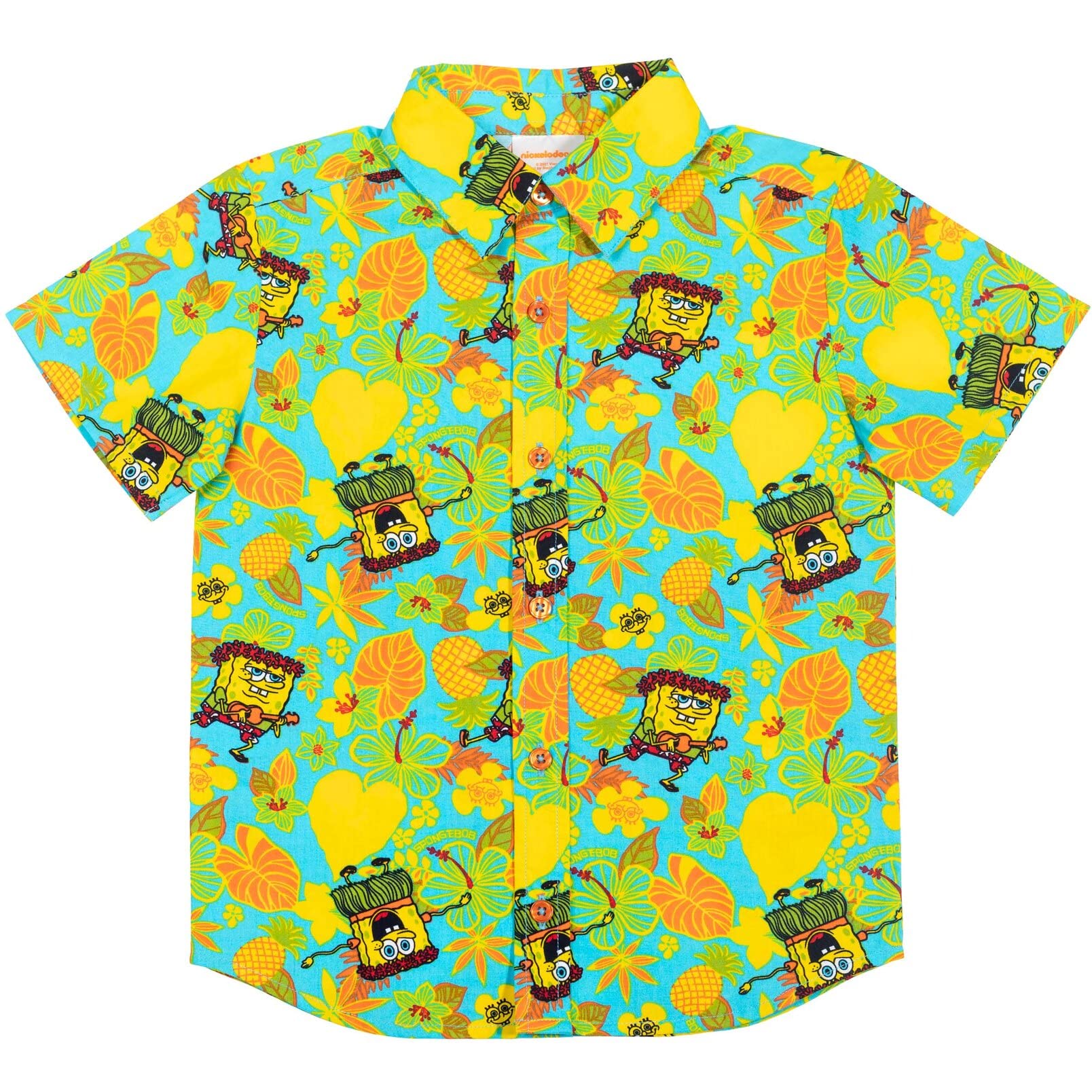 Spongebob Squarepants Toddler Boys Matching Family Hawaiian Button Down Shirt Boys 5T
