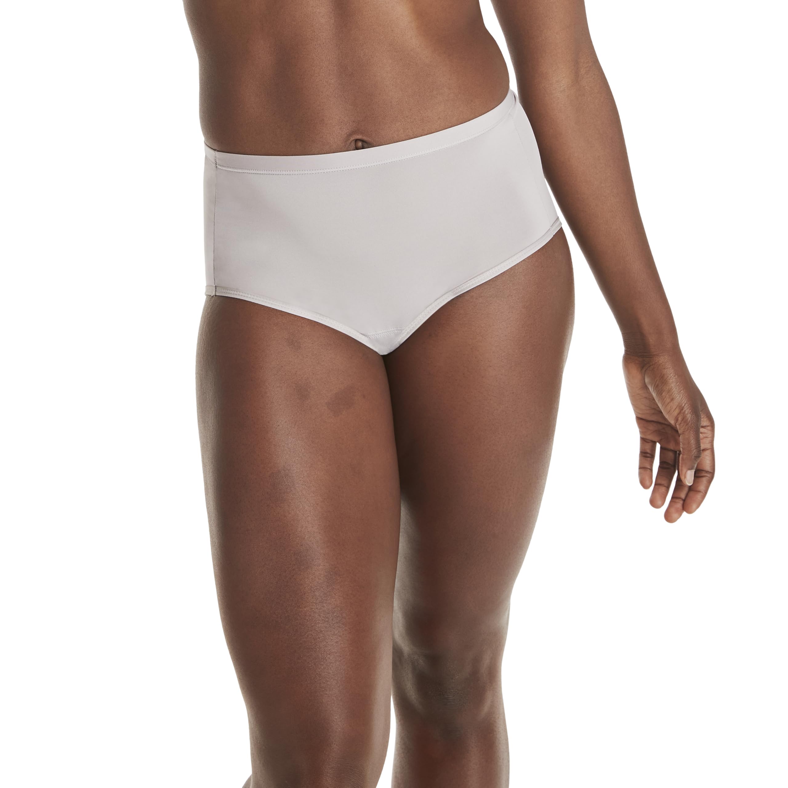 Hanes Women's Comfort, Leaks Period Underwear, Light Protection Bikini, Boyshort, 3-Pack, Brief, Neutrals, 7