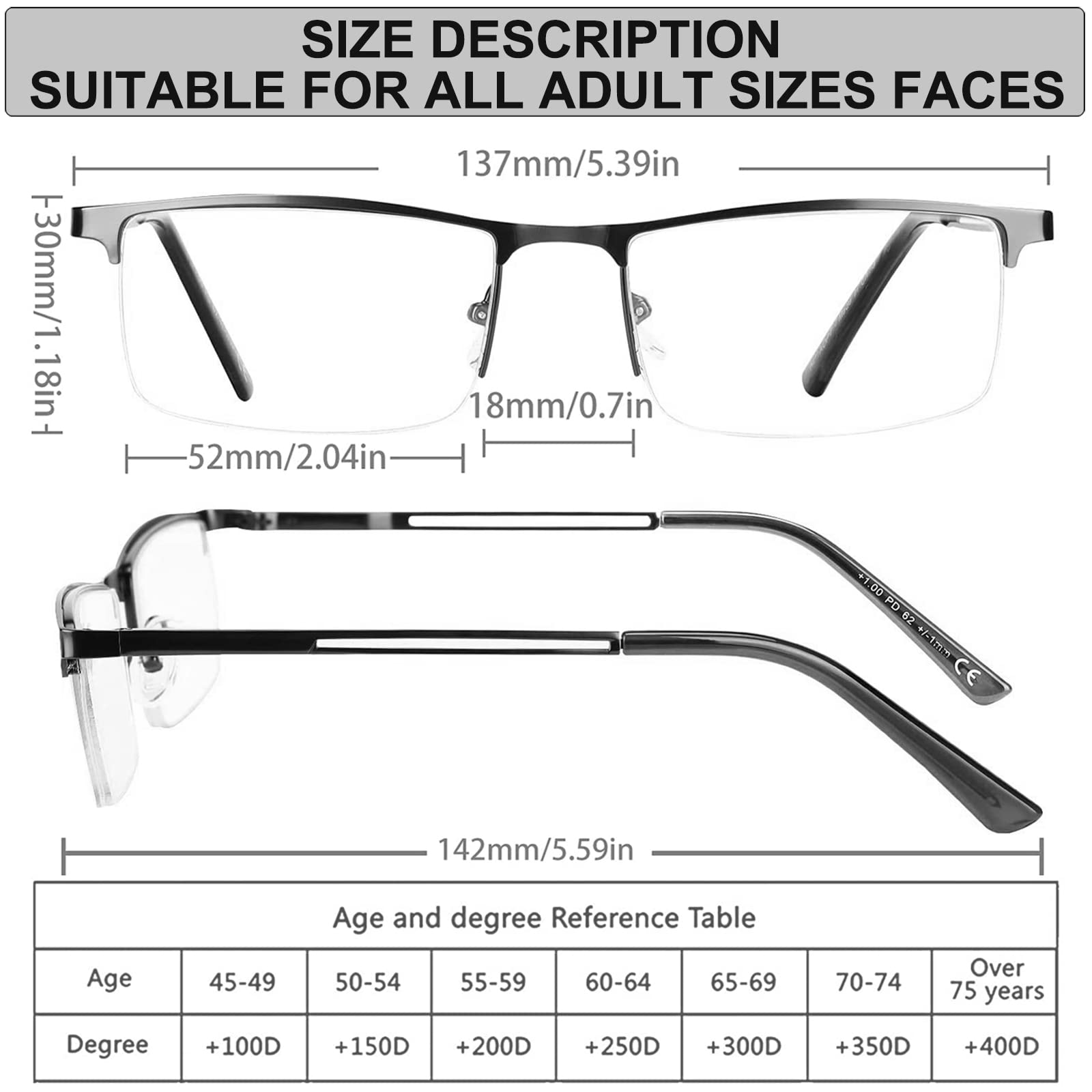 HUYAOPT 2-Pack Blue Light Blocking Reading Glasses Men Women Spring Hinge Computer Reading Glasses Metal Frame (Mixed Color, 1.5