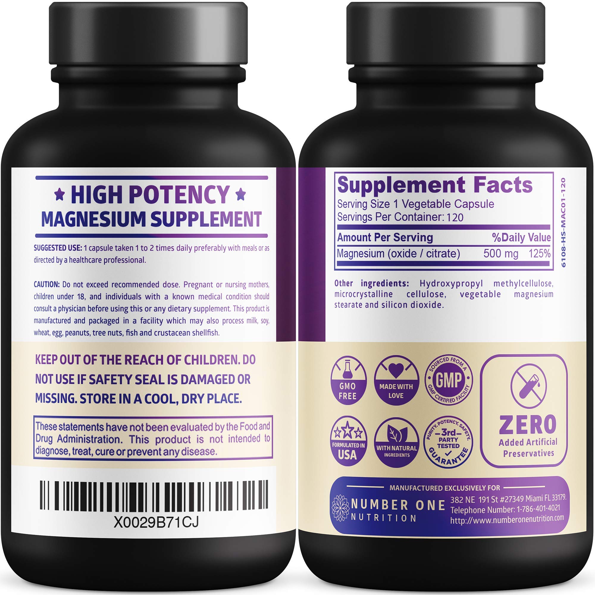 N1N Premium Magnesium Complex and Men's Multivitamins, All Natural Supplements to Improve Energy, Immunity and Support Bone, Muscle and Nerve Function, 2 Pack Bundle