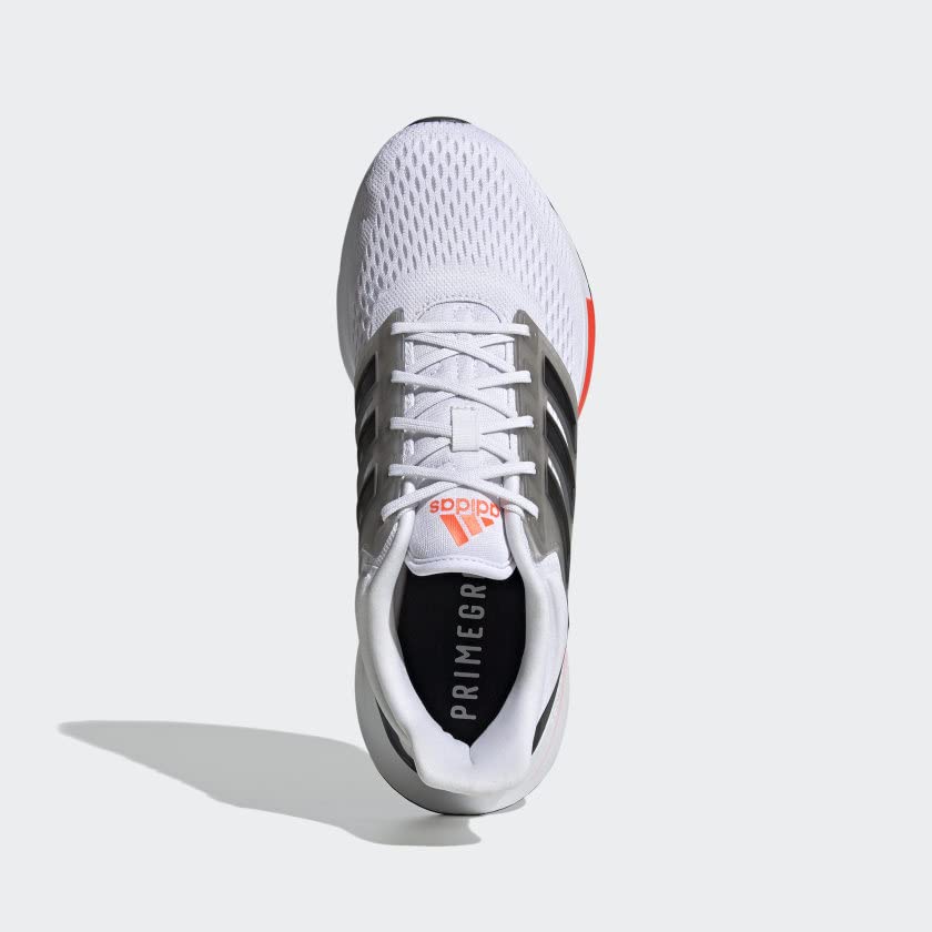 adidas mens Eq21 Trail Running Shoe, White/Black/Grey, 9.5 US