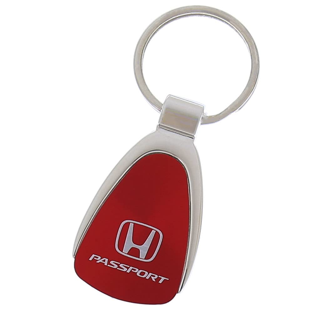 Au-TOMOTIVE GOLD Tear Drop Key Chain for Honda Passport (Red)
