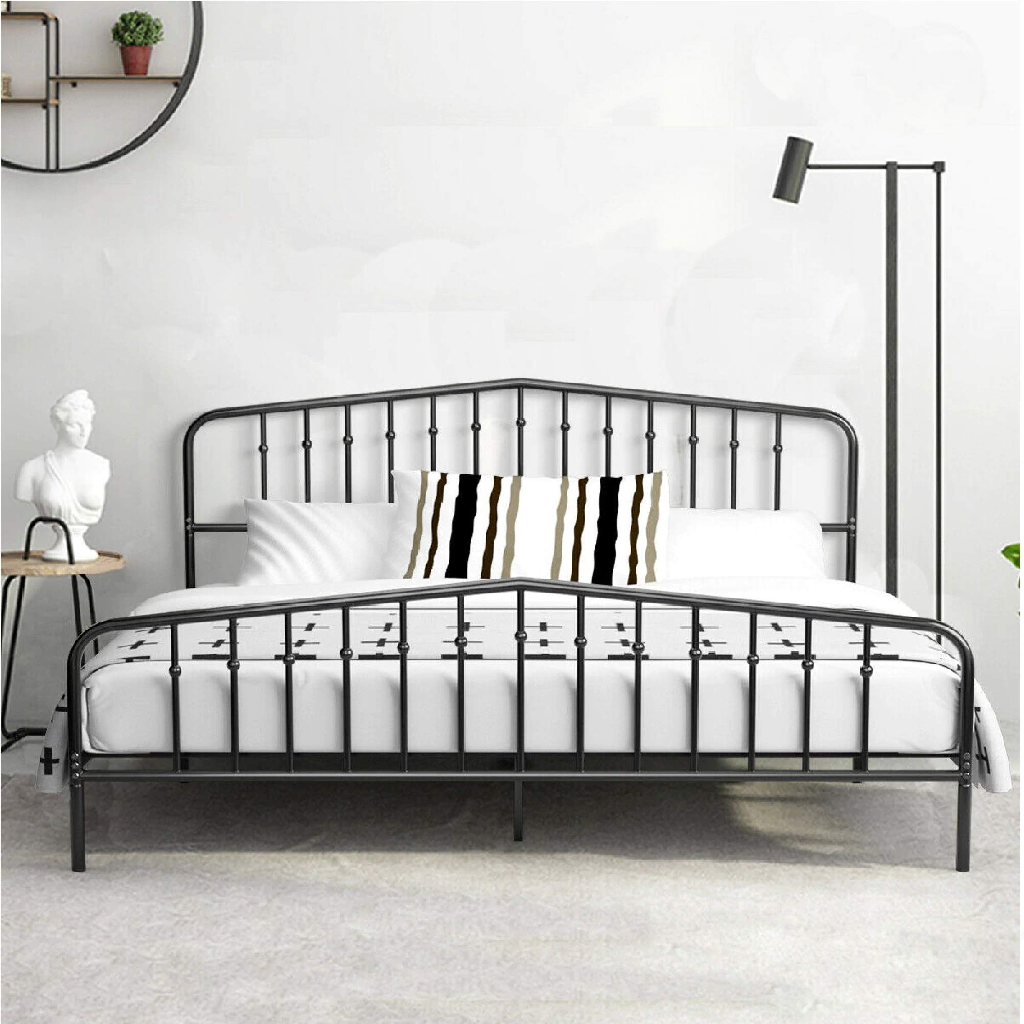 K/A Metal Smart Base Bed Frame/Platform Bed Frame/No Box Spring Needed/Sturdy Steel Frame/Underbed Storage, Queen,Full Size Platform Bed Frame,keesta Bed Frame,Full Bed Frame (Black)