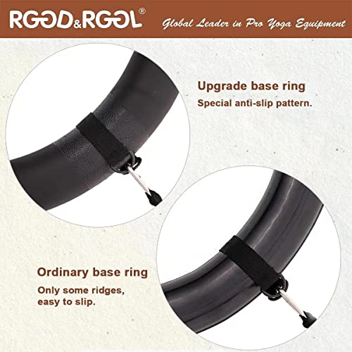 RGGD&RGGL Exercise Ball Chair(55-75cm), Extra Thick Yoga Ball with Stability Ring, Workout Guide,Anti-Burst Balance Ball for Workout and Fitness (Sliver, 55cm)