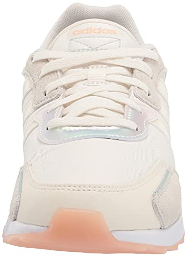 adidas Women's Retrorun Running Shoe, Chalk White/Chalk White/Halo Mint, 6.5