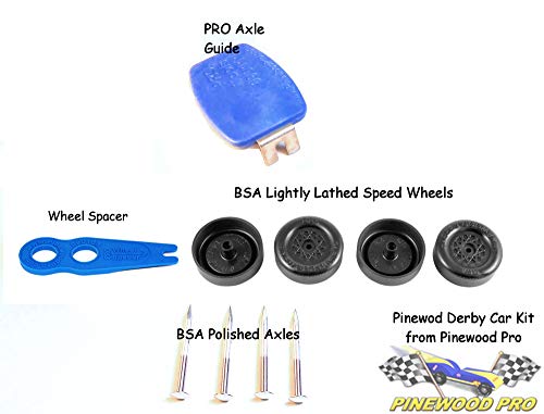 Pinewood Pro Pine Derby Car Kit with PRO Graphite - Painted, Weighted and Ready to Race - Blue Marlin