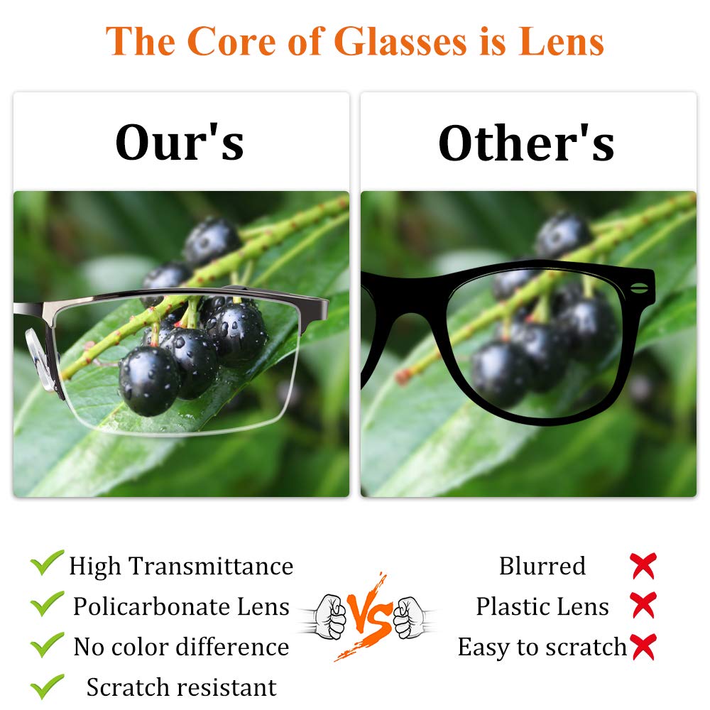 Lcbestbro Reading Glasses for Men, 1.25 Blue Light Blocking Reading Glasses Metal Readers