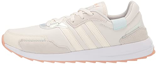 adidas Women's Retrorun Running Shoe, Chalk White/Chalk White/Halo Mint, 6.5