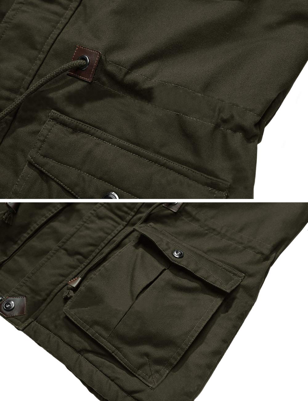 EKLENTSON Mens Windbreakers Jacket Ski Casual Jacket Bomber Cotton Cargo Jacket Men