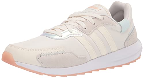 adidas Women's Retrorun Running Shoe, Chalk White/Chalk White/Halo Mint, 6.5