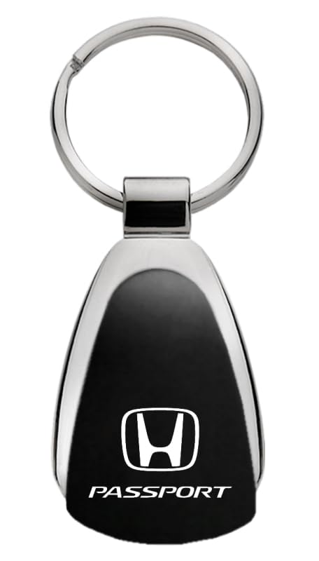 Au-TOMOTIVE GOLD Tear Drop Key Chain for Honda Passport (Black)