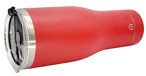 40 oz Tumbler Stainless Steel Double Wall Vacuum Insulated Tumbler With Spill Proof Lid and Straw (Red)