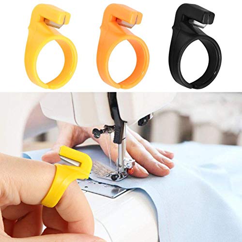 ISKYBOB Set of 9 Yarn Thread Cutter Rings Finger Blade Knife Embroidery Floss Remove Kit Plastic Cross Stitch Cutting Tools for Sewing, Knitting, Crafting