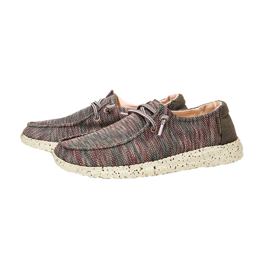 Hey Dude Women's Wendy Sox Antique Rose Size 6 | Women’s Shoes | Women’s Lace Up Loafers | Comfortable & Light-Weight