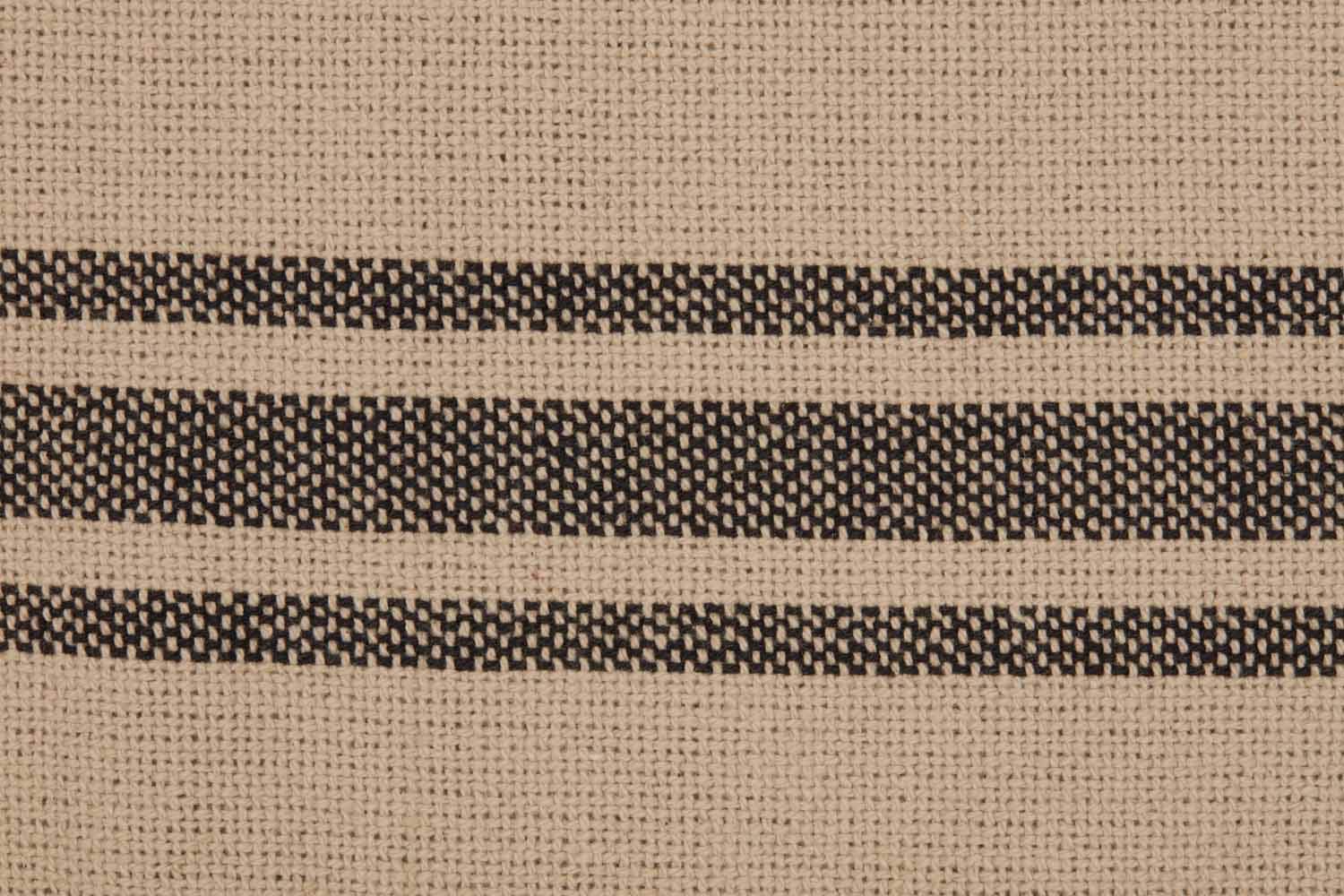 Piper Classics Mill House Stripe Black Queen Coverlet Bedspread, 94" L x 94" W, Oversized Woven Blanket, Farmhouse Primitive Grain Sack Stripe Bedding, Beige & Black