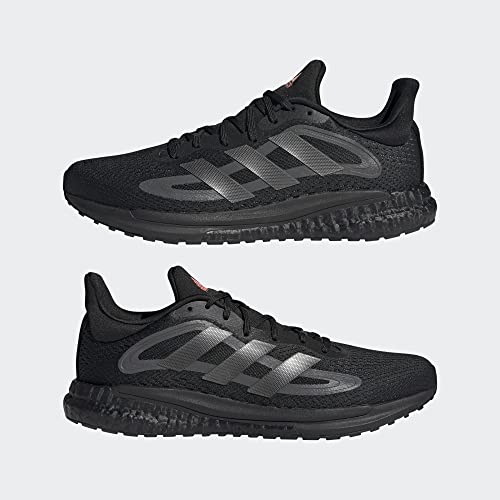 adidas Men's Solar Glide 4 Trail Running Shoe, Black/Night Metallic/Grey, 9