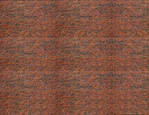 Model Train Scenery Paper -5 Sheets 8.5"x11" (Dark Calico Brick, N Scale)