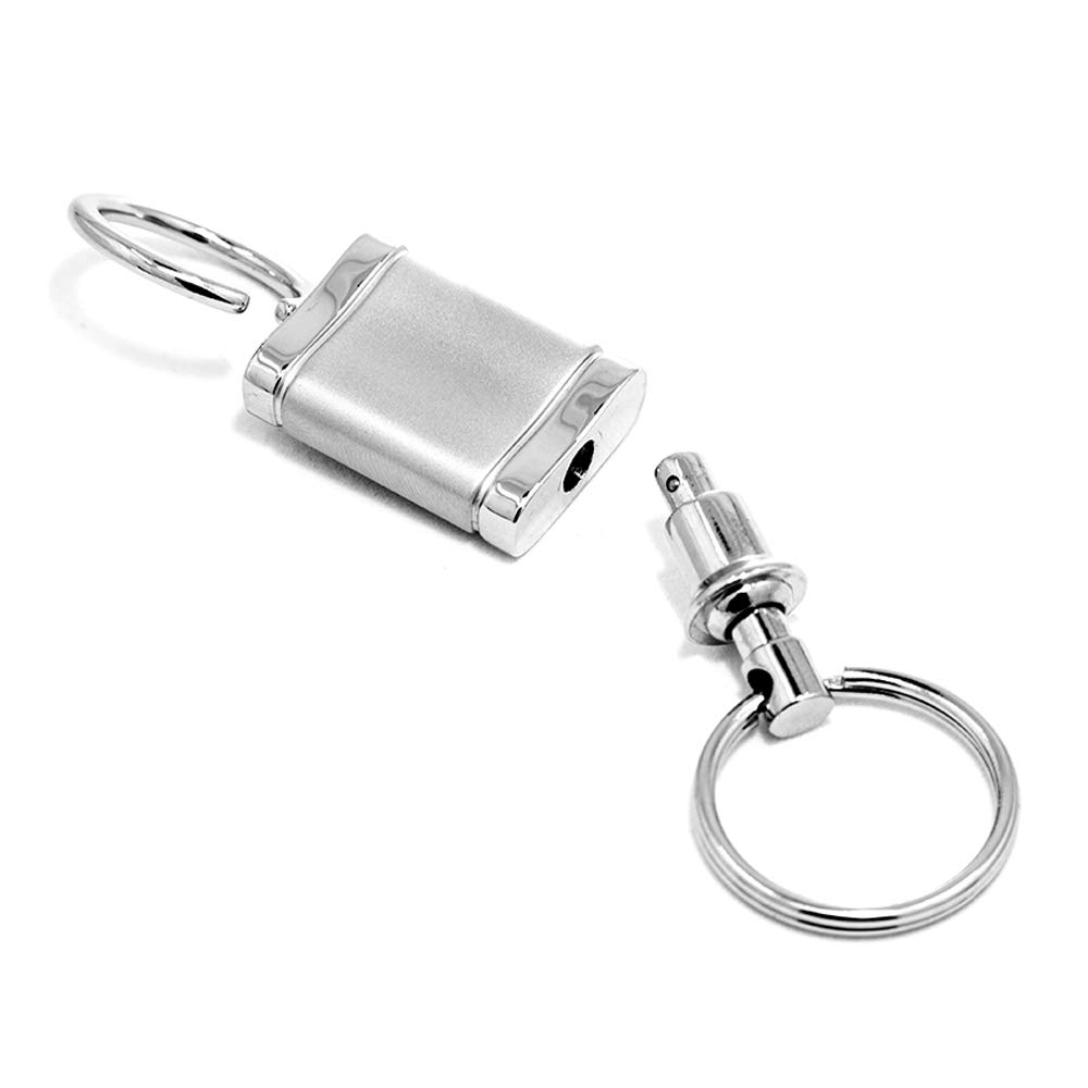 Honda H on Satin-Chrome Valet Keychain - Officially Licensed