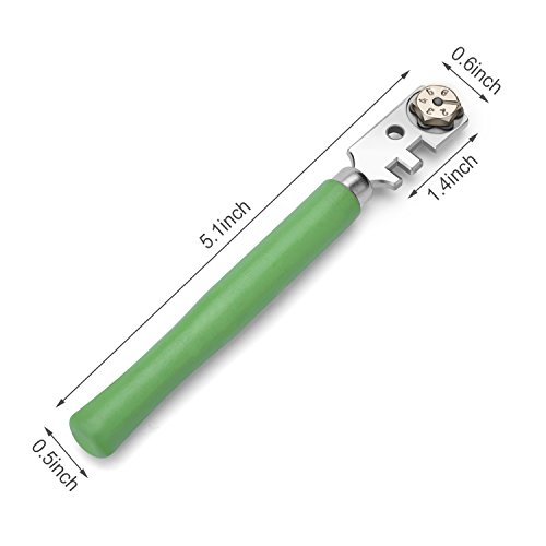 AGPtek Professional Grade Glass Cutter Tool (6 Way Cutting Wheel) - Perfect for Cutting & Scoring Glass Bottles, Mirrors, Window Panes, Shelves, and More!