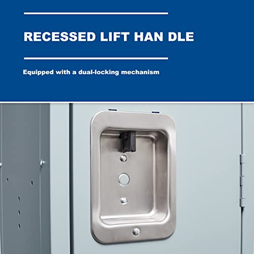 Fesbos Metal Lockers for Employees Steel Storage Locker with 2 Doors for Office School Gym Metal Storage Cabinets for Home, Office, Gym, School