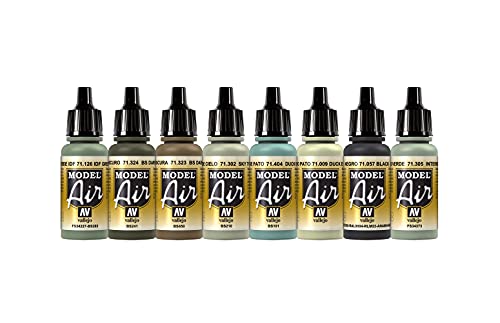 Vallejo RAF Colors Special Battle of Britain 'Air War Color Series' Model Paint Kit, contains 8 x 17ml bottles